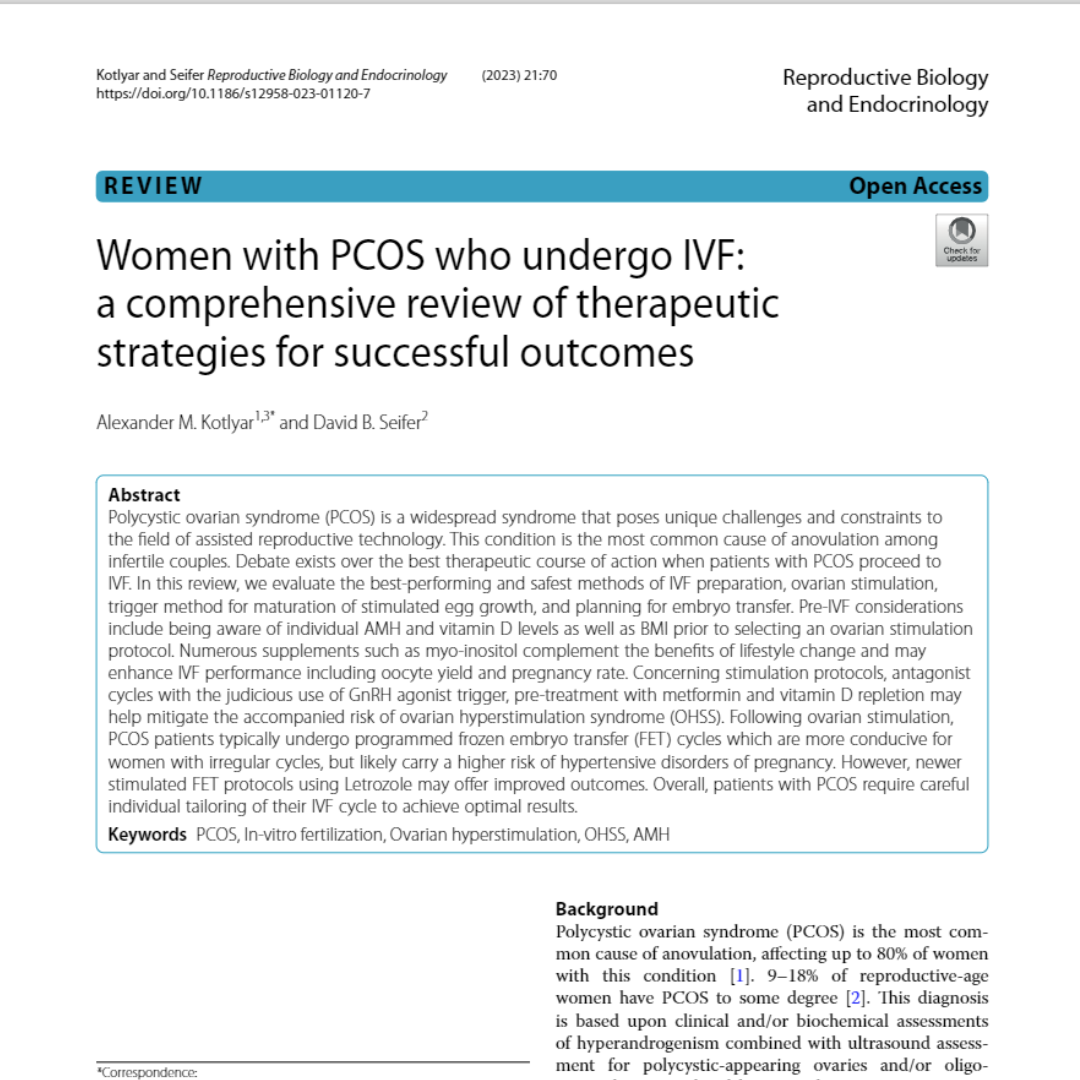 How to optimize IVF outcomes for women with PCOS - Genesis Fertility ...